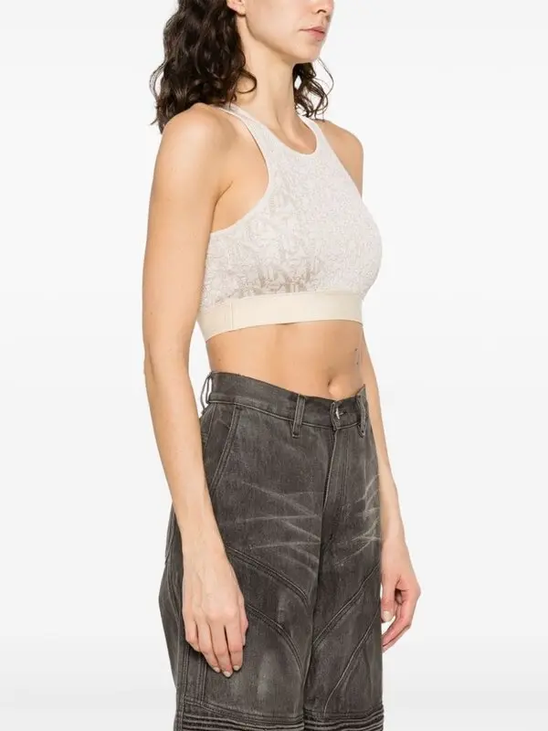 Palm Angels Monogram Lurex Knit Top