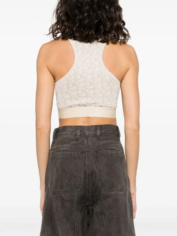 Palm Angels Monogram Lurex Knit Top