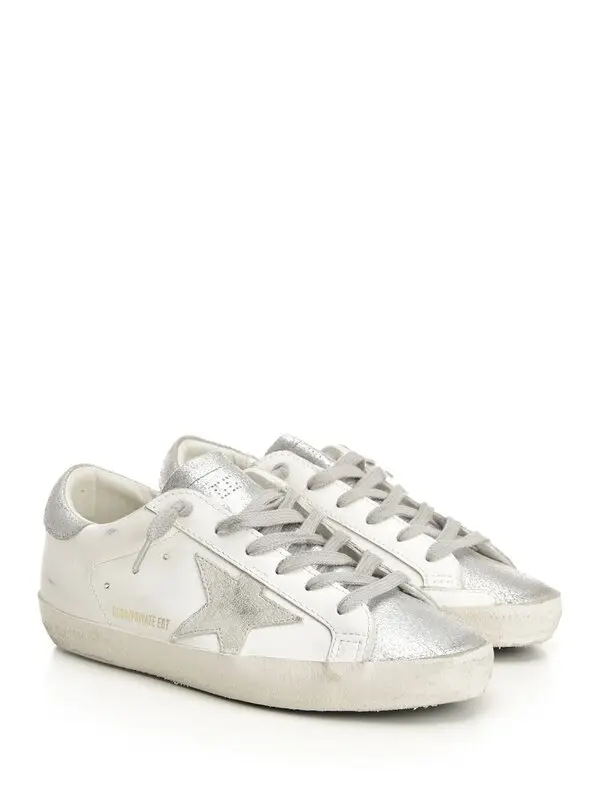 GOLDEN GOOSE Super-star Sneakers With Glitter Accents