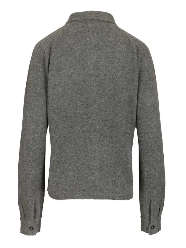 TOTEME Cashmere Raglan Sleeve Cardigan - Gray