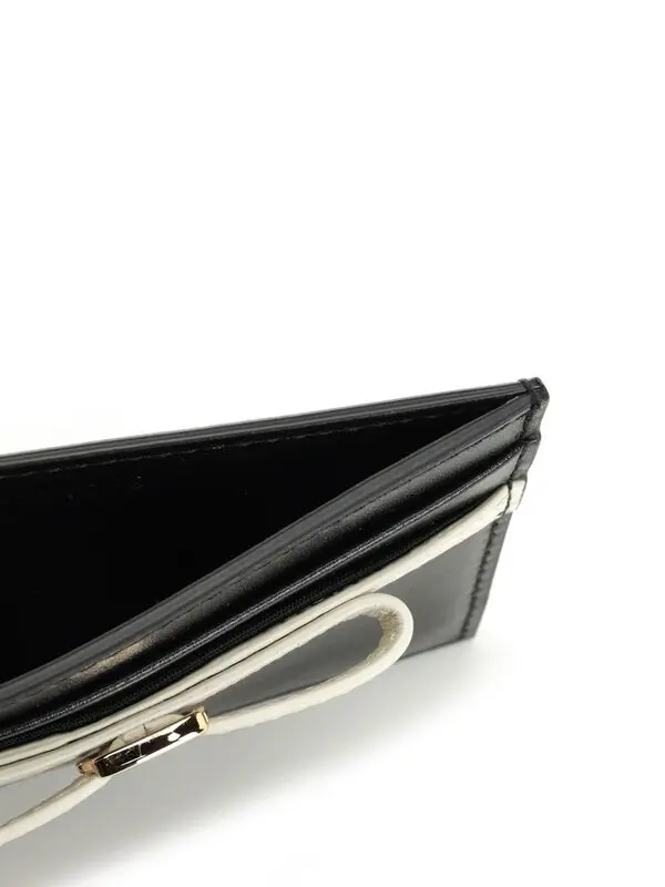 FERRAGAMO Leather Card Holder - Black