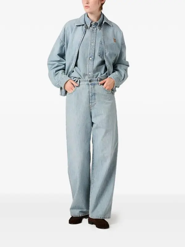 Miu Miu Chambray Denim Trousers