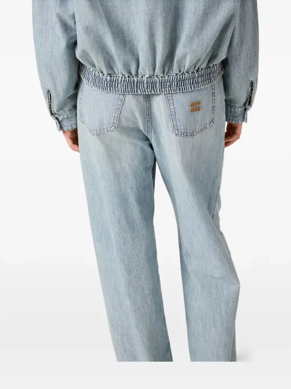 Miu Miu Chambray Denim Trousers