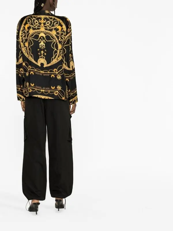 MARINE SERRE Printed Silk Shirt