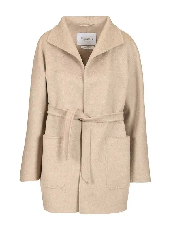 Max Mara Short Cashmere Cardigan Coat - Cream