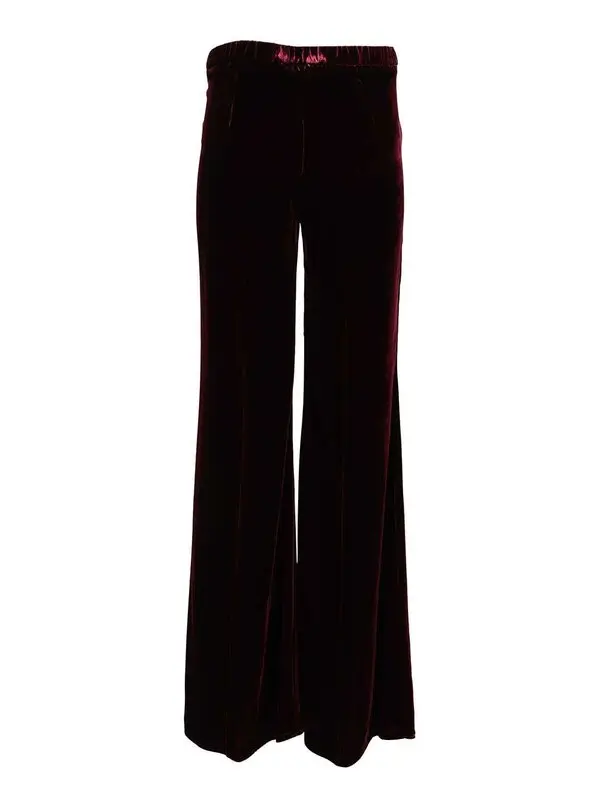 FORTE_FORTE Smooth Velvet Flared Trousers