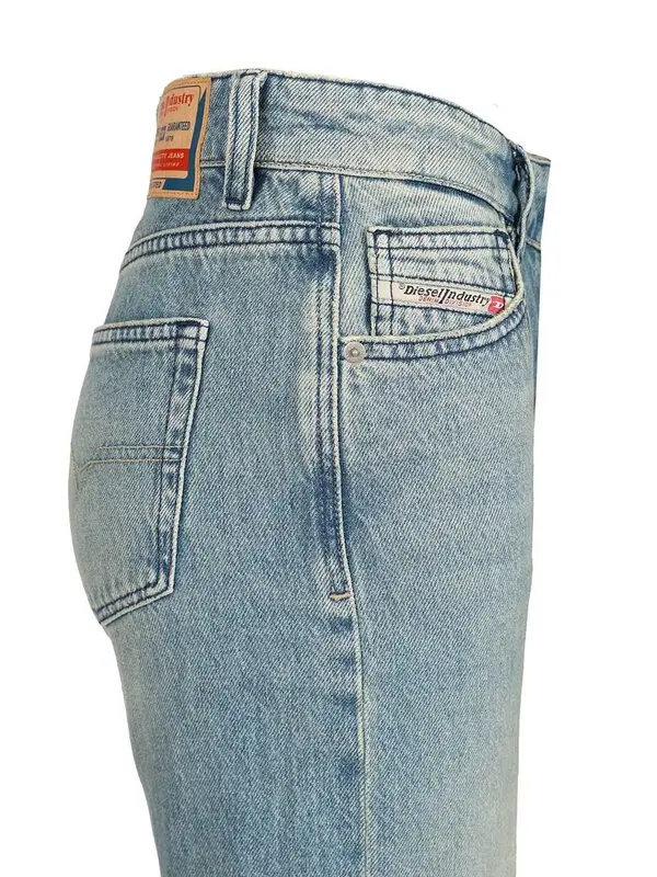 DIESEL® Regular Fit High Waist Straight Leg Jeans