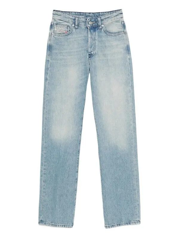 DIESEL® Regular Fit High Waist Straight Leg Jeans