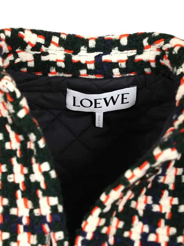 Loewe Oversized Houndstooth Wool & Alpaca Blend Shirt
