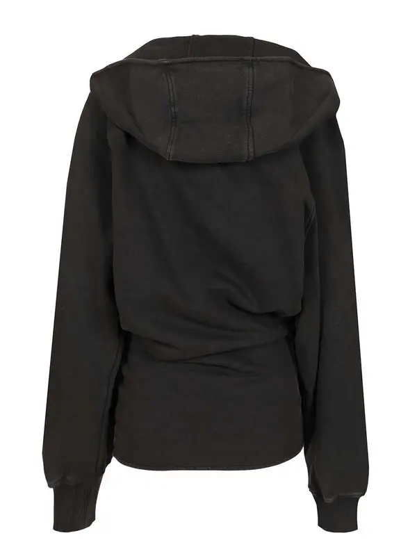 Attico Jersey Sweatshirt Dress - Black