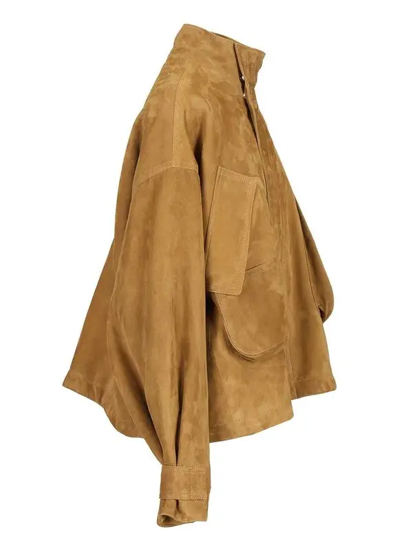 Attico Leather Bomber Jacket