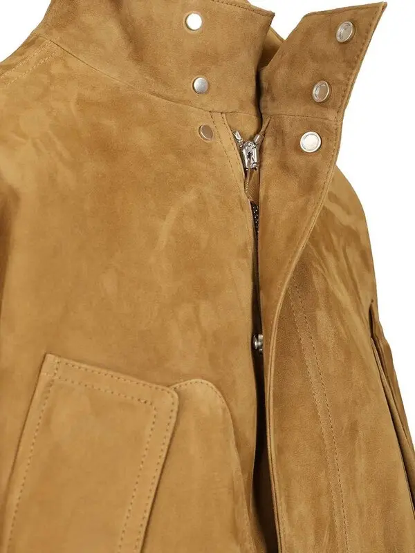 Attico Leather Bomber Jacket