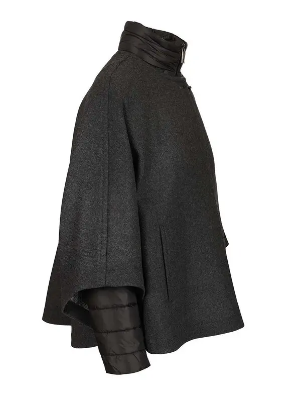 FAY Double Cap With Quilted Details - Gray