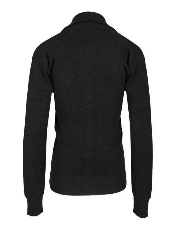LEMAIRE Ribbed Trim Turtleneck Cardigan