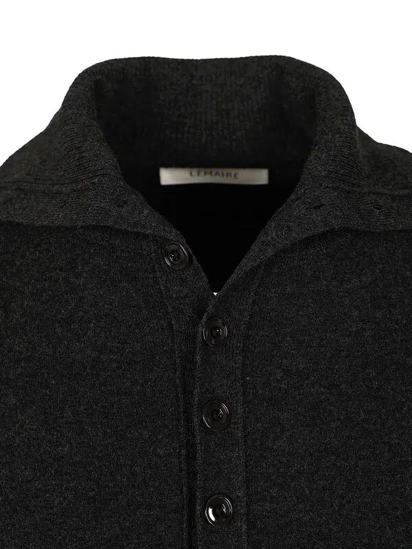 LEMAIRE Ribbed Trim Turtleneck Cardigan
