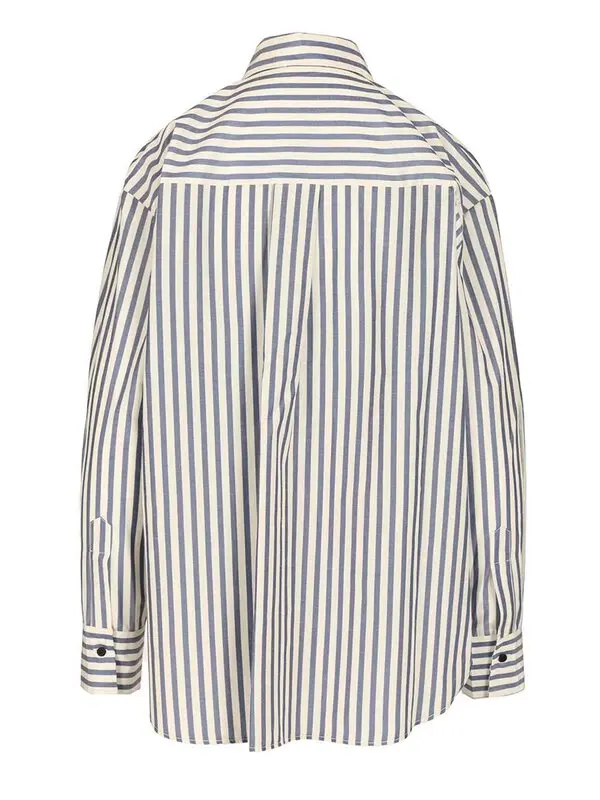 FORTE_FORTE Striped Cotton Blend Shirt