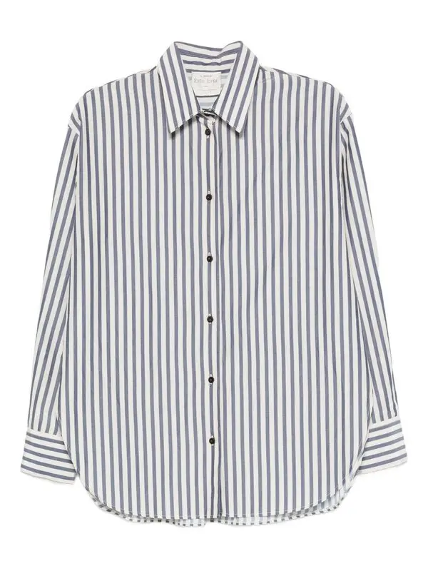 FORTE_FORTE Striped Cotton Blend Shirt