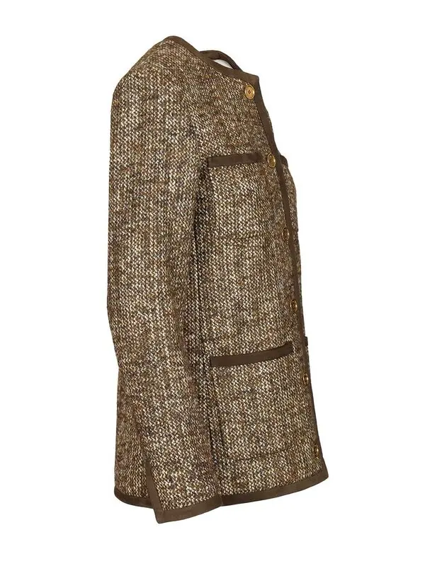 GOLDEN GOOSE Long Boxy Tweed Blazer