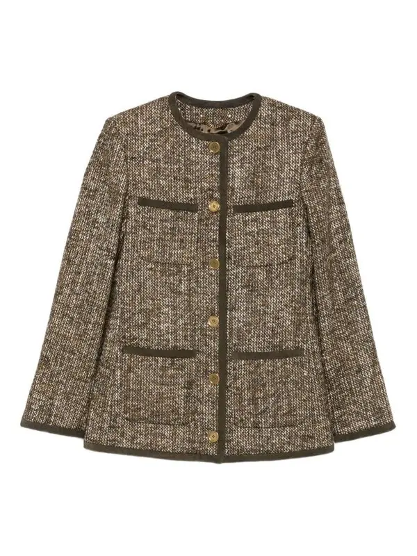 GOLDEN GOOSE Long Boxy Tweed Blazer