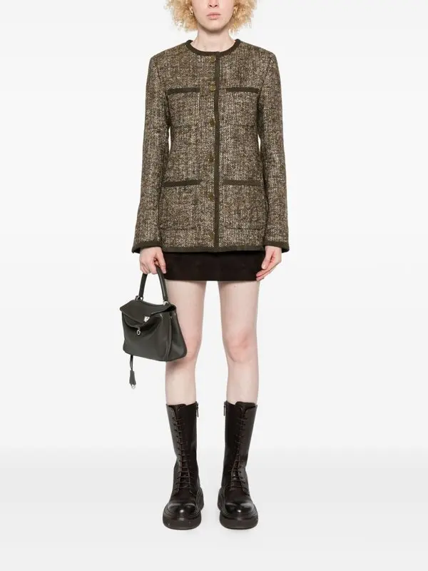 GOLDEN GOOSE Long Boxy Tweed Blazer