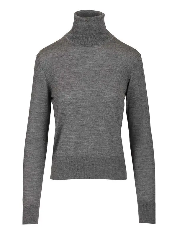FORTE_FORTE Merino Wool Ribbed Turtleneck