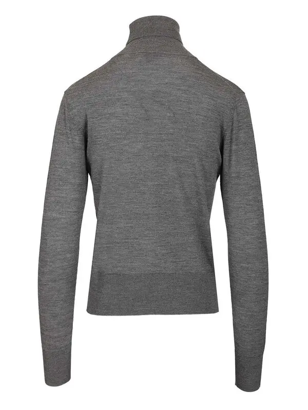 FORTE_FORTE Merino Wool Ribbed Turtleneck