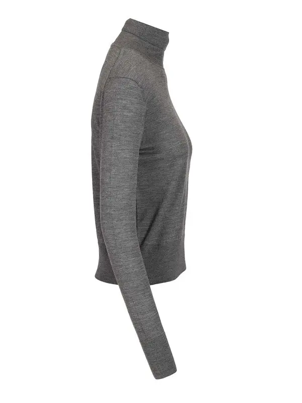 FORTE_FORTE Merino Wool Ribbed Turtleneck