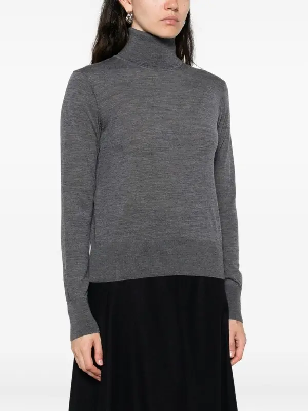 FORTE_FORTE Merino Wool Ribbed Turtleneck