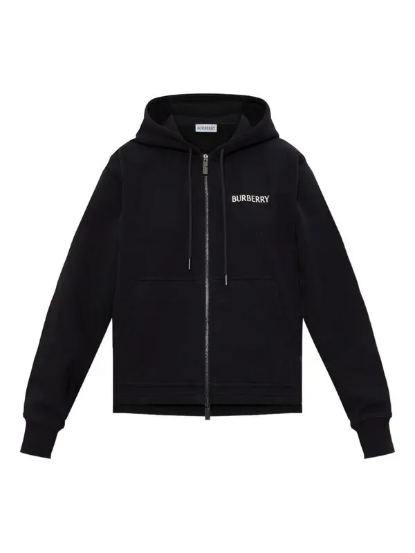Burberry Cotton Hoodie With Drawstring And Logo Print