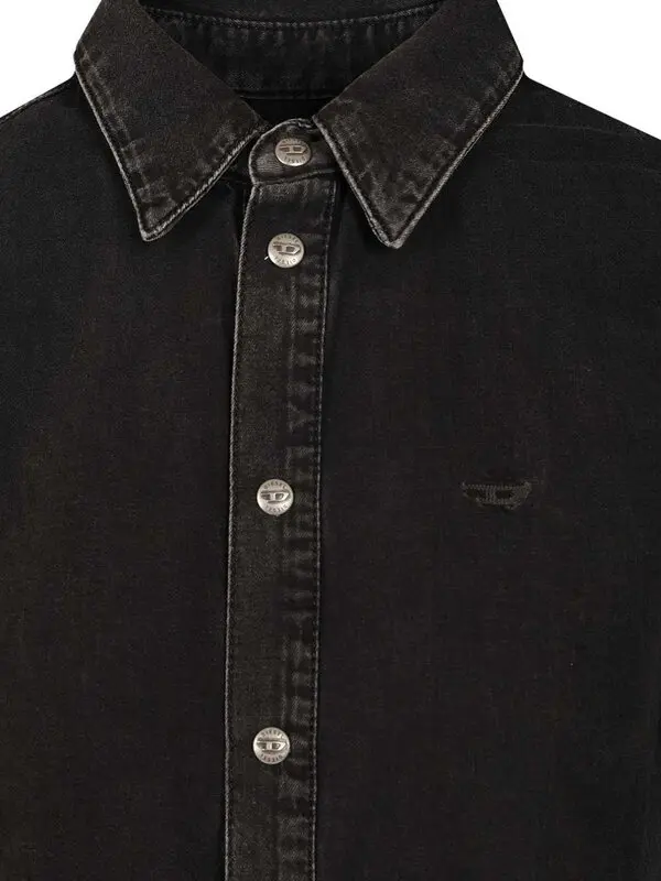 DIESEL® Denim Shirt With Embroidered Logo