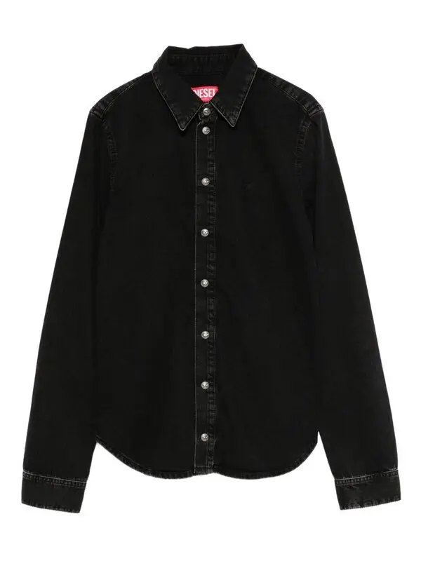 DIESEL® Denim Shirt With Embroidered Logo