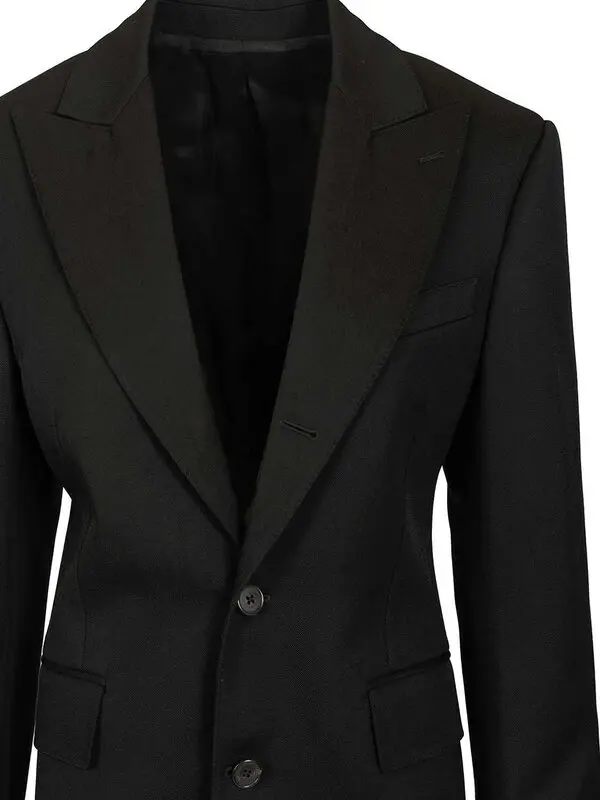 Celine Diagonal Wool Column Jacket