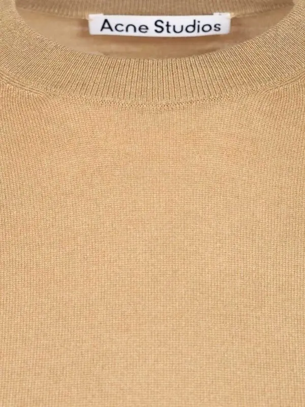 Acne Studios Short Sleeve Double Layer Cashmere And Silk Blend Sweater