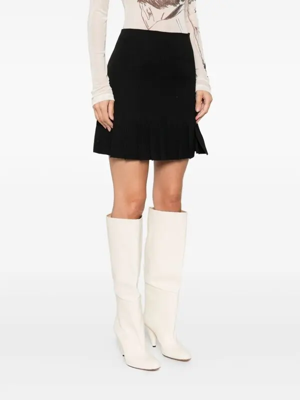 Marni Pleated Wool Mini Skirt