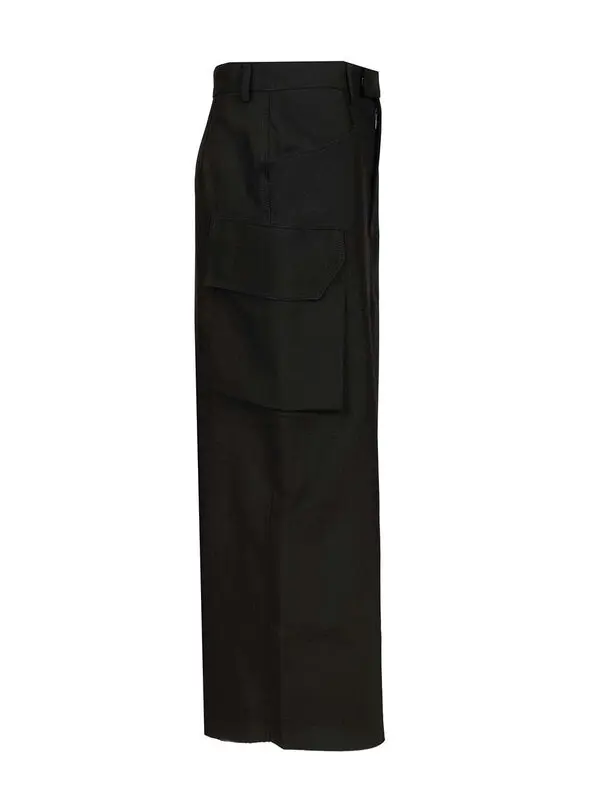 Rick Owens Firebanks Wool Midi Skirt