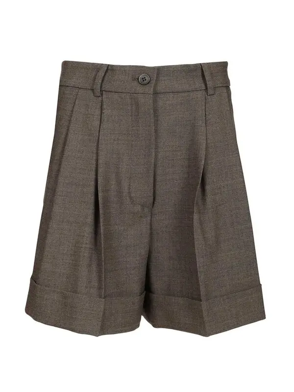 P.a.r.o.s.h Wool Blend Pleated Shorts