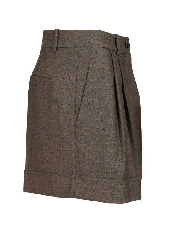 P.a.r.o.s.h Wool Blend Pleated Shorts