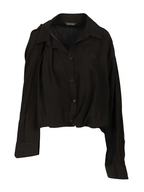 Balenciaga One Shoulder Shirt - Black
