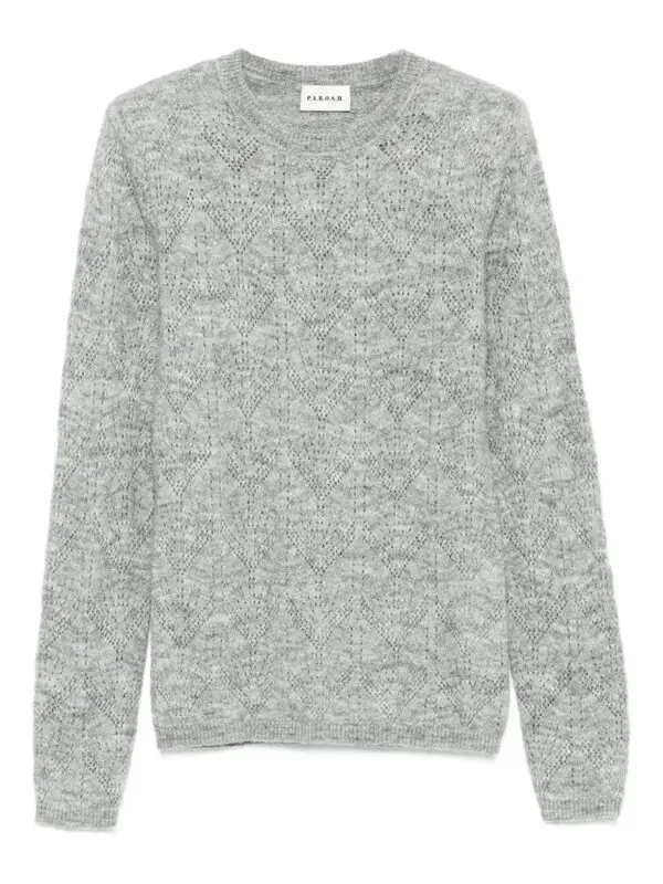 P.a.r.o.s.h Wool Blend Sweater With Openwork Design