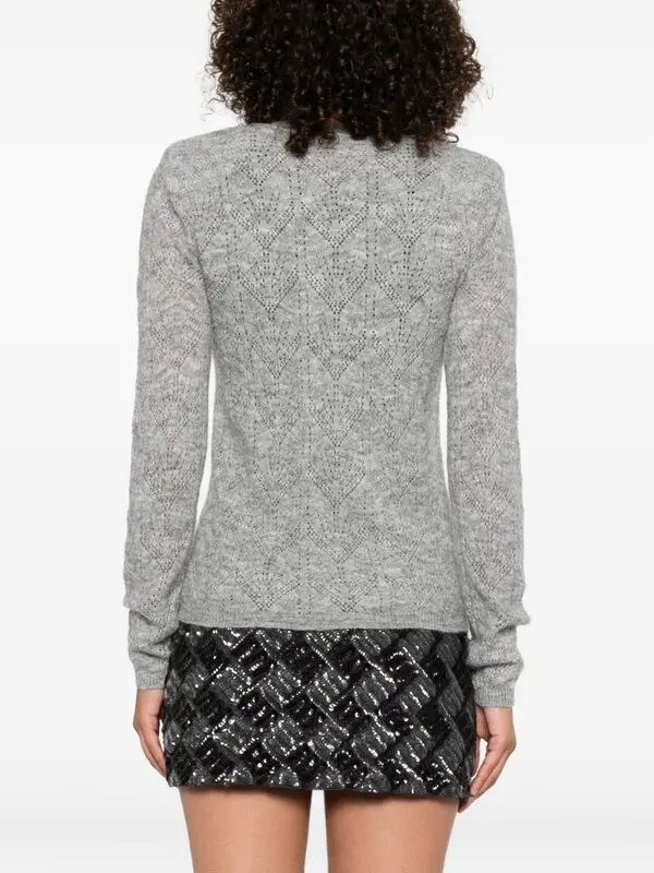 P.a.r.o.s.h Wool Blend Sweater With Openwork Design