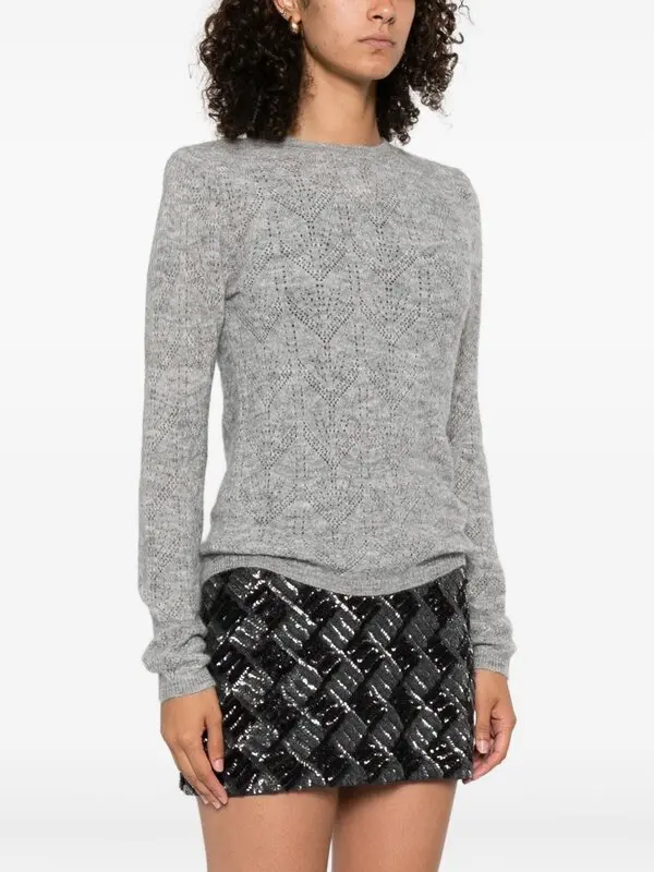 P.a.r.o.s.h Wool Blend Sweater With Openwork Design