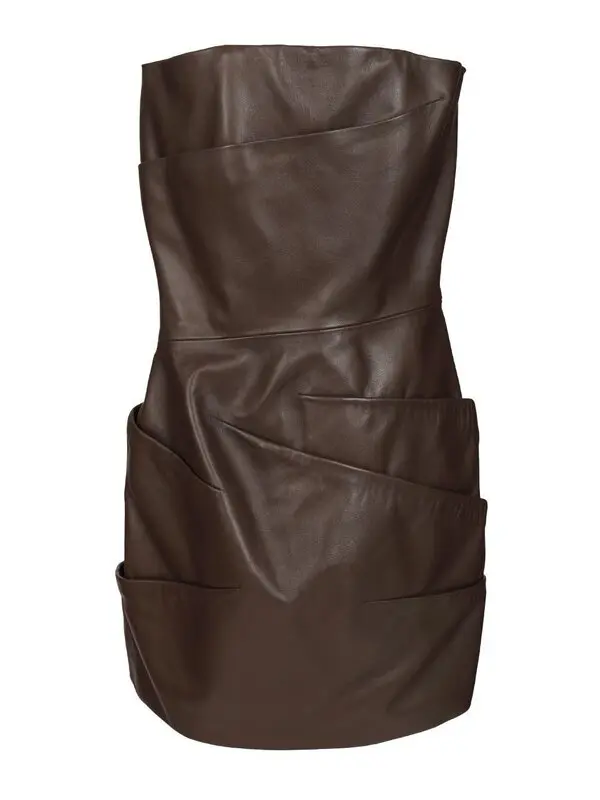 Attico Leather Mini Dress