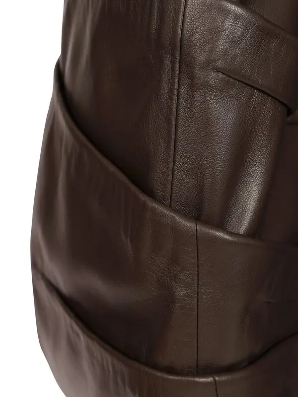 Attico Leather Mini Dress