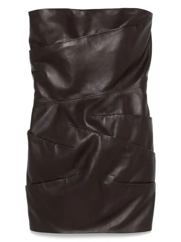 Attico Leather Mini Dress