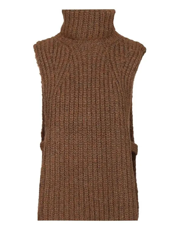 Isabel Marant Étoile Meggy" Sleeveless Turtleneck Sweater - Brown