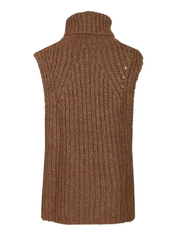 Isabel Marant Étoile Meggy" Sleeveless Turtleneck Sweater - Brown