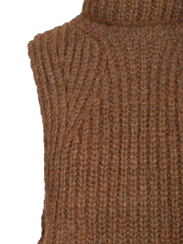 Isabel Marant Étoile Meggy" Sleeveless Turtleneck Sweater - Brown