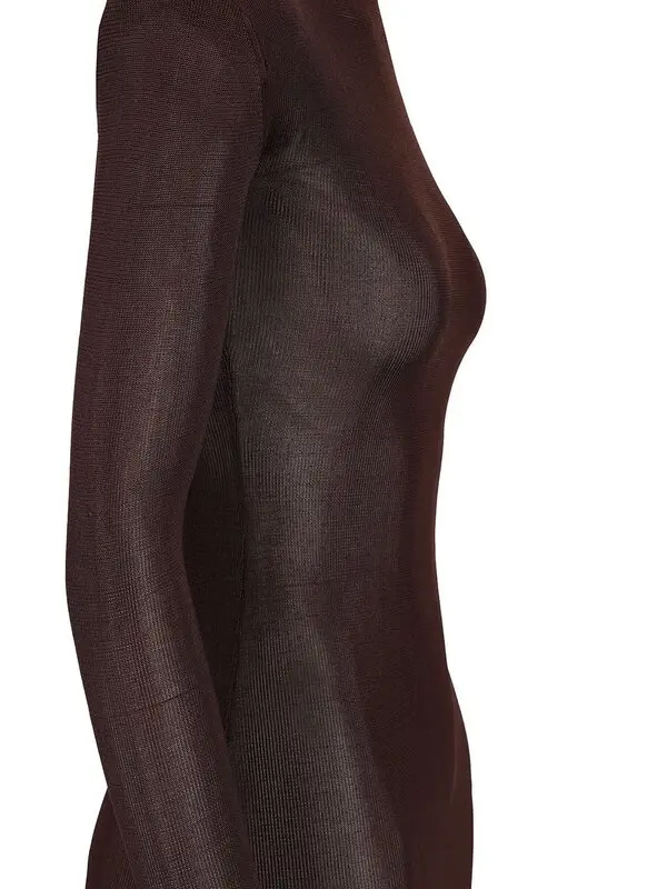 SELF-PORTRAIT Long Viscose Knit Dress With Removable Shoulder Straps