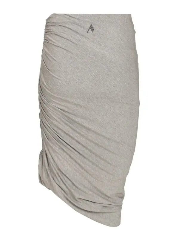 Attico Gathered Midi Skirt