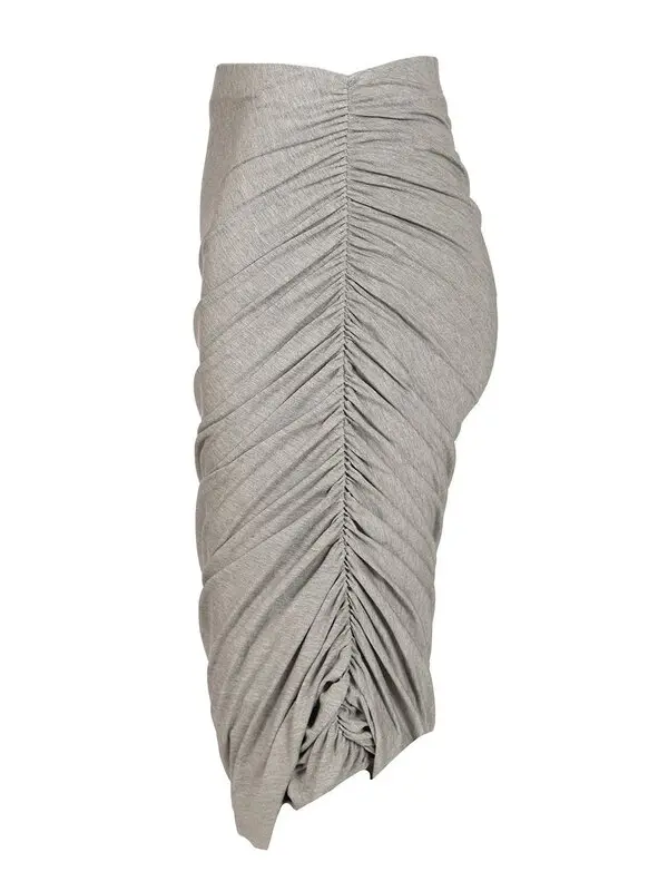 Attico Gathered Midi Skirt